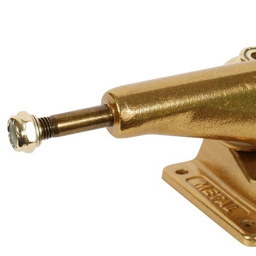 Metal Hollow Kingpin Anodized Gold Set Of 2 Skateboard Trucks