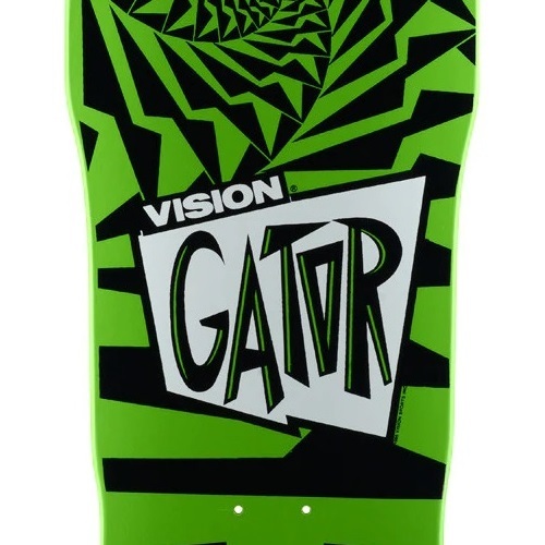 Vision Gator II Reissue Green Black Skateboard Deck