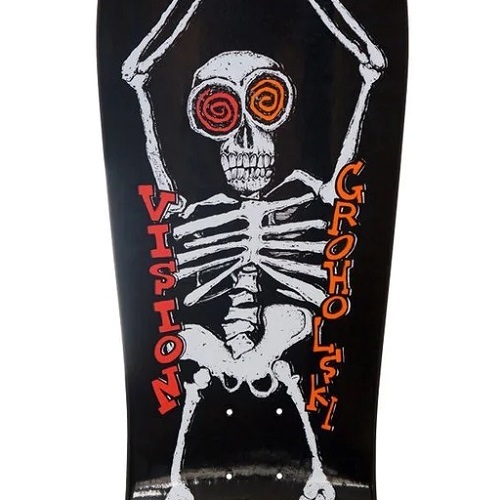 Vision Groholski Skeleton Modern Concave Grey Reissue Skateboard Deck