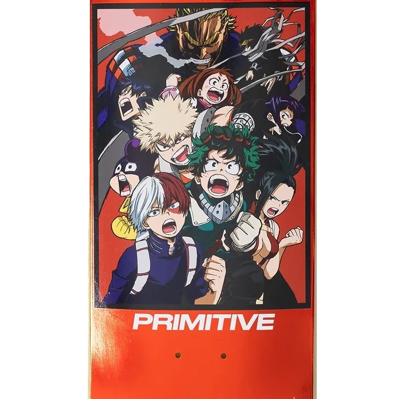 Primitive X My Hero Academia Red 8.125 Skateboard Deck