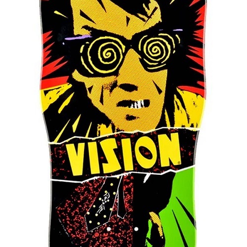 Vision Psycho Stick Modern Concave Reissue Rasta Skateboard Deck