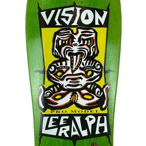 Vision Lee Ralph Tiki Reissue Green Stain Skateboard Deck