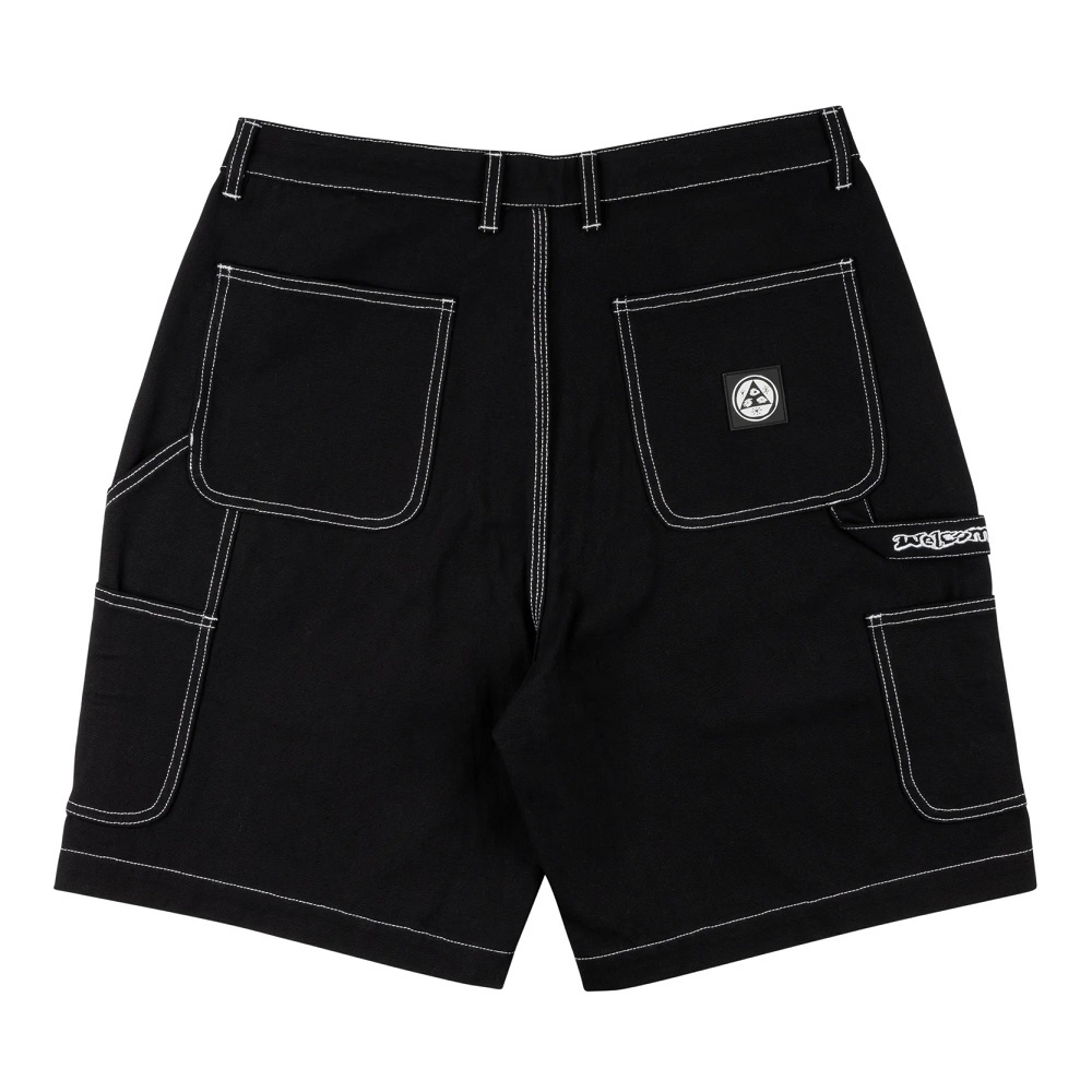 Welcome Skateboards Brace Canvas Carpenter Black Shorts