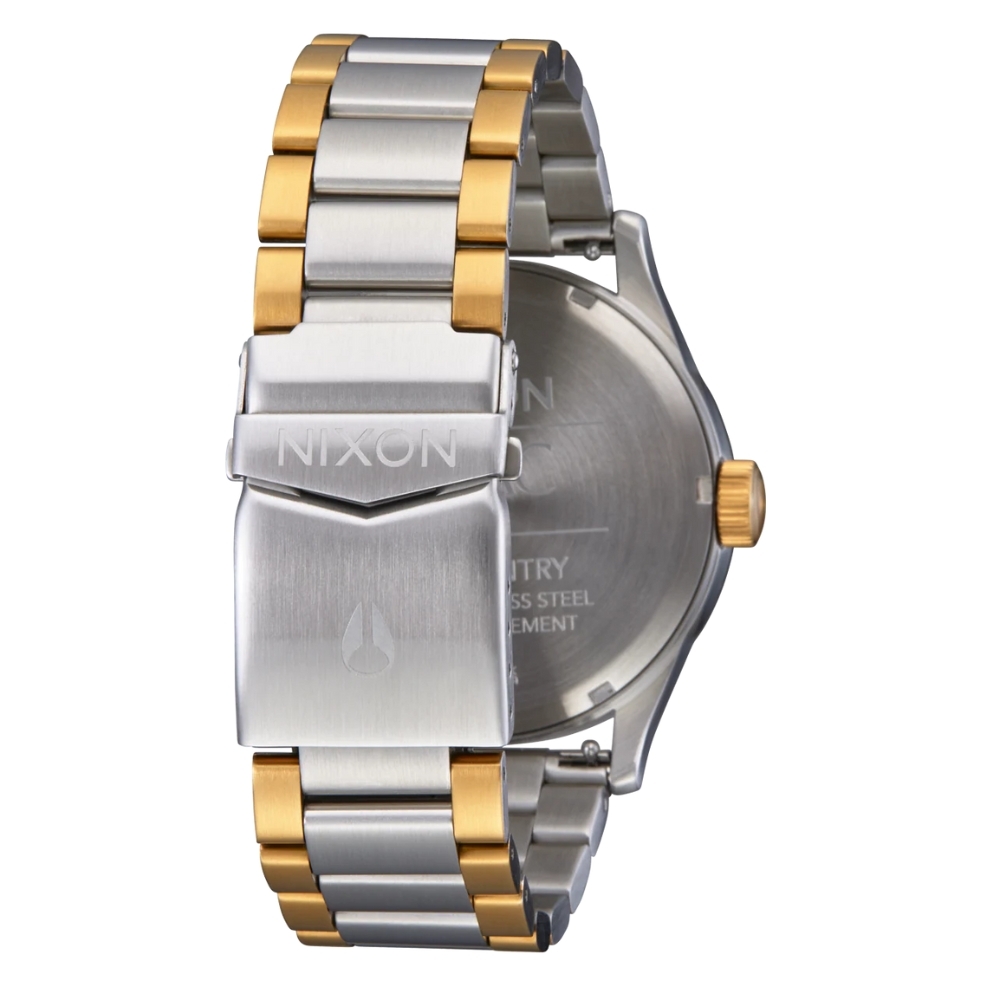 Nixon 2PAC Sentry Stainless Steel Silver Black Watch