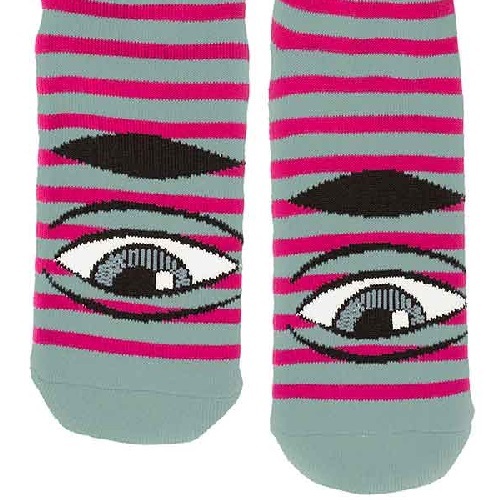 Toy Machine Sect Eye Stripe Sage Black Socks