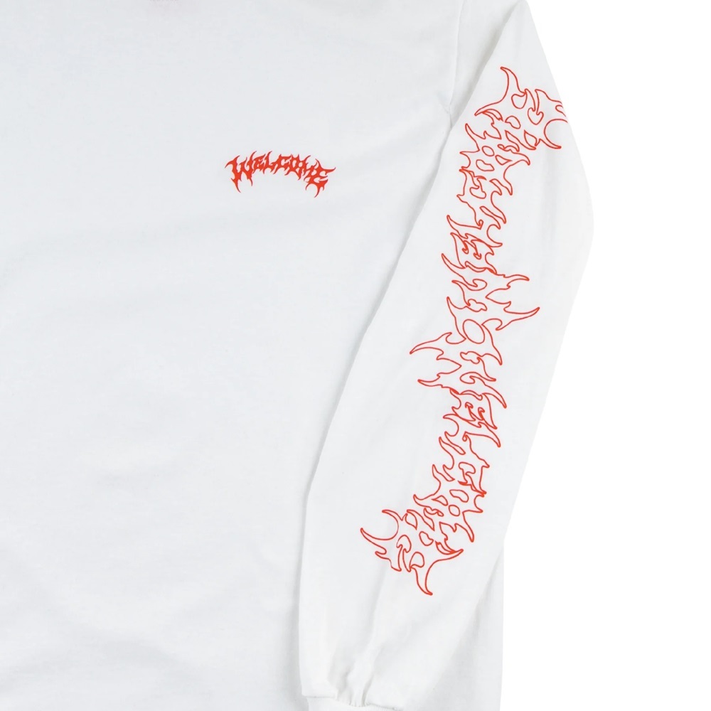 Welcome Skateboards Barb White Red Long Sleeve Shirt