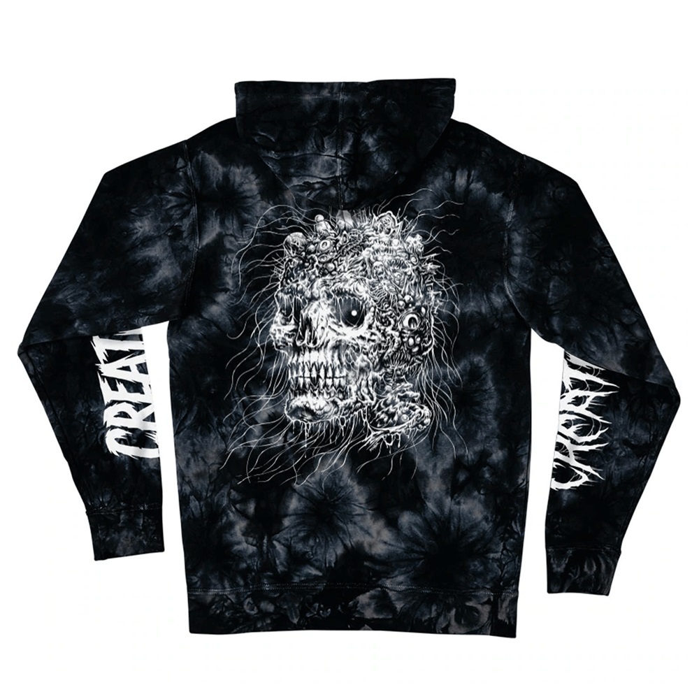 Creature Graveyard Tie Dye Black Hoodie