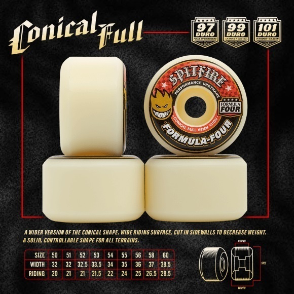 Spitfire Breana Geering Tormentor Conical Full F4 99D 56mm Skateboard ...