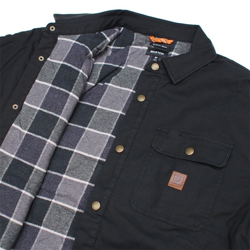 Brixton Builders Lined Washed Black Jacket