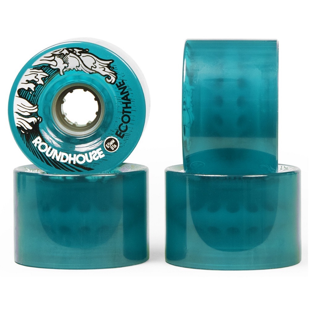 Carver Roundhouse Ecothane Mag Aqua 81A 75mm Skateboard Wheels