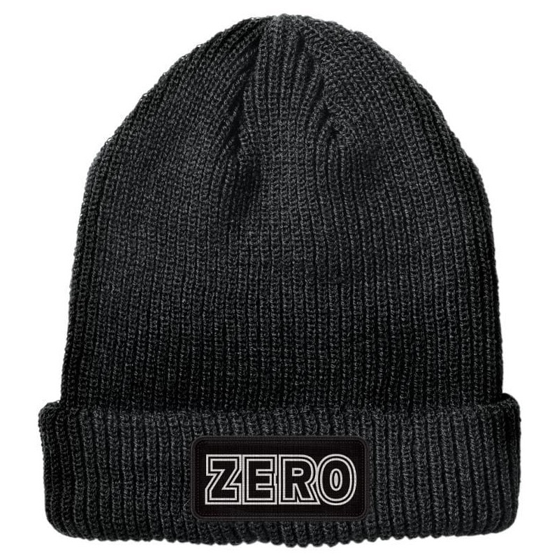 Zero Bold Patch Black Beanie