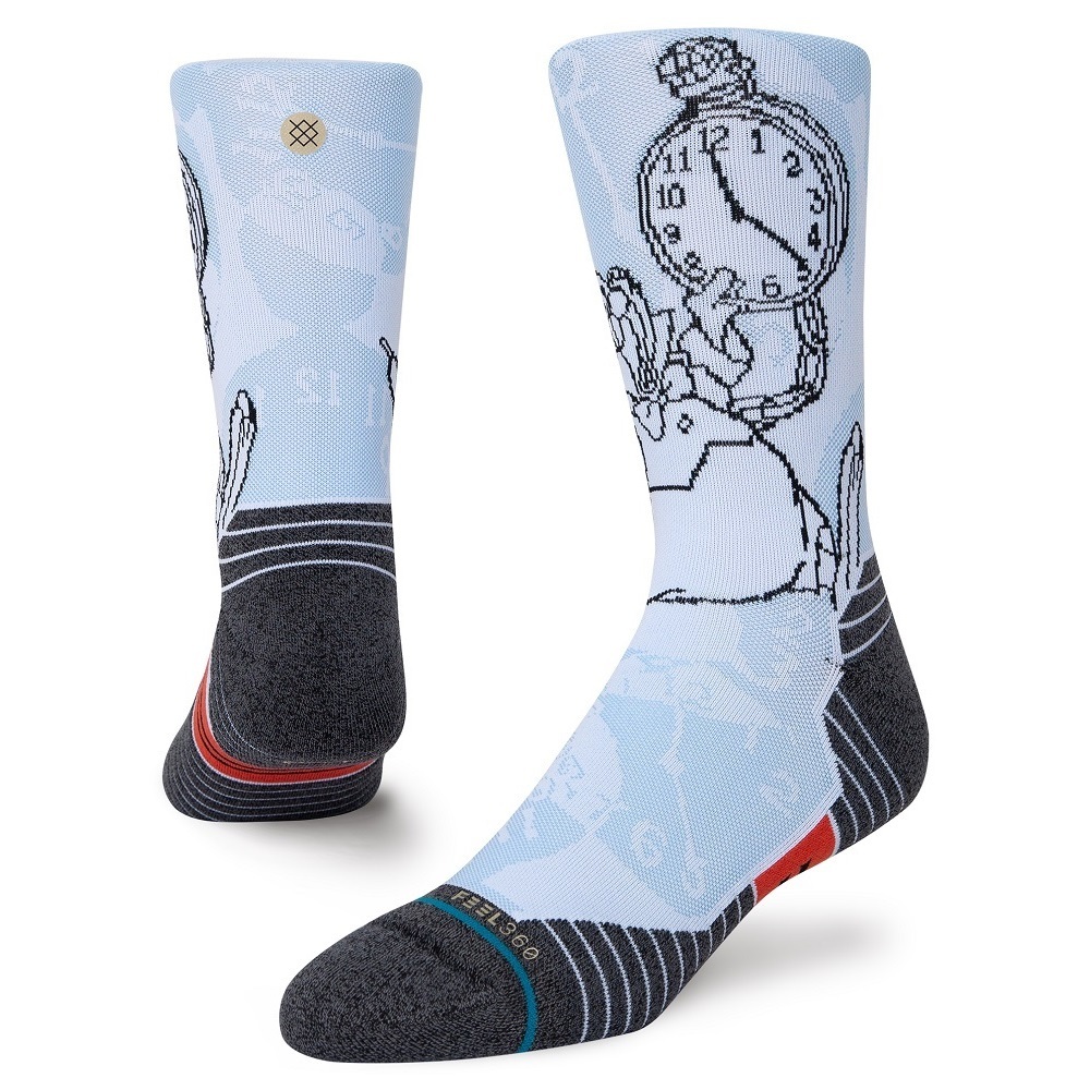 Stance Im Late White Medium Mens Socks