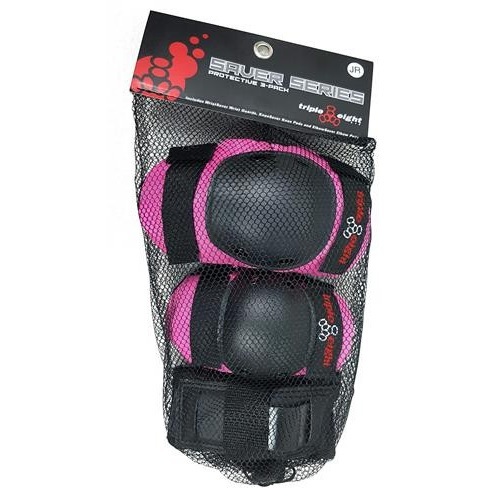 Triple 8 Pink Junior Tri Pack Pad Set