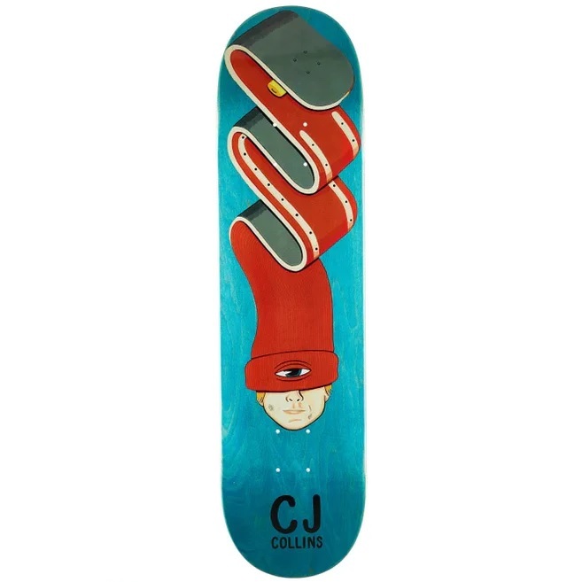 Toy Machine Skate Beanie Cj Collins Blue 8.0 Skateboard Deck