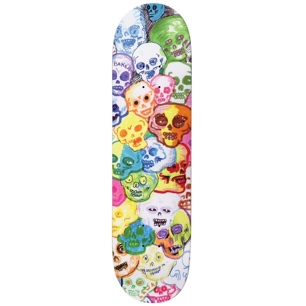 Baker Riley Hawk Rainbow Skulls 8.0 Skateboard Deck