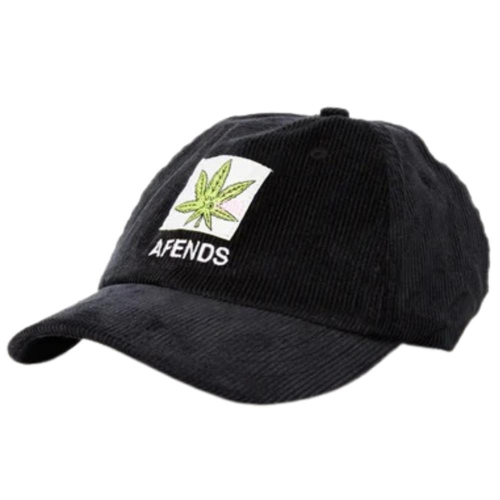 Afends Coasting Hemp 6 Corduroy Washed Black Hat