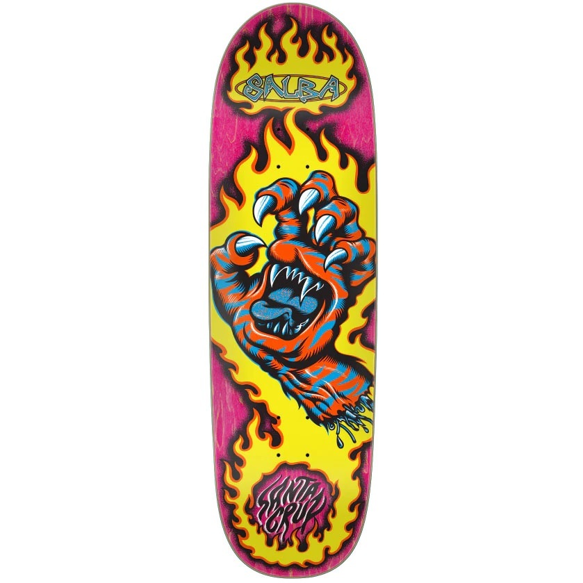 Santa Cruz Salba Tiger Hand Shaped 9.25 Skateboard Deck