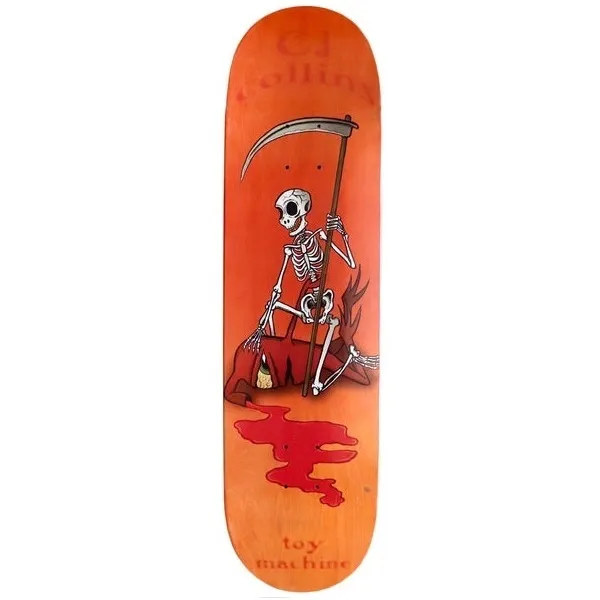 Toy Machine Reaper Skeleton CJ Collins Orange 8.25 Skateboard Deck