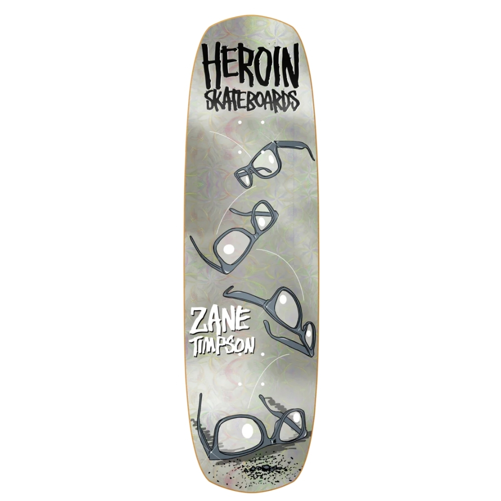 Heroin Zane Timpson Glasses Holo Foil 9.0 Skateboard Deck