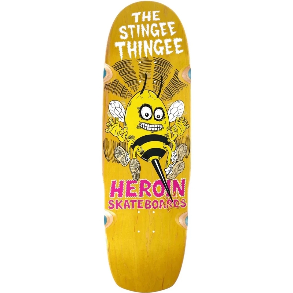 Heroin Stingee Thingee Yellow 9.8 Skateboard Deck
