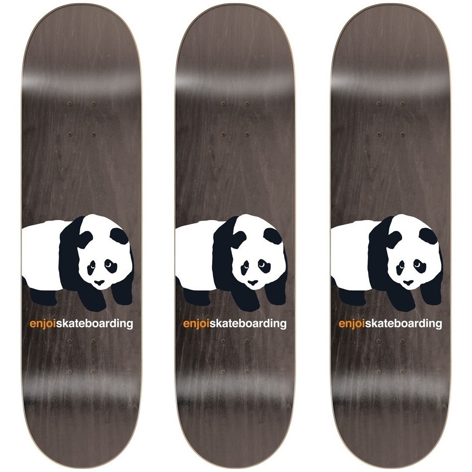 Enjoi Peekaboo Panda Grey R7 8.0 3 Pack Skateboard Decks