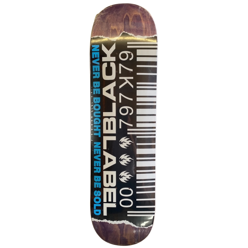 Black Label Ripped Barcode Purple 8.25 Skateboard Deck