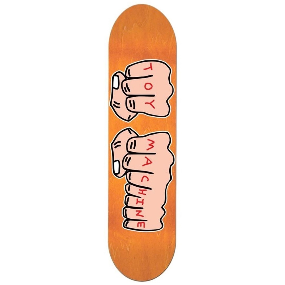 Toy Machine Fists Orange 8.25 Skateboard Deck