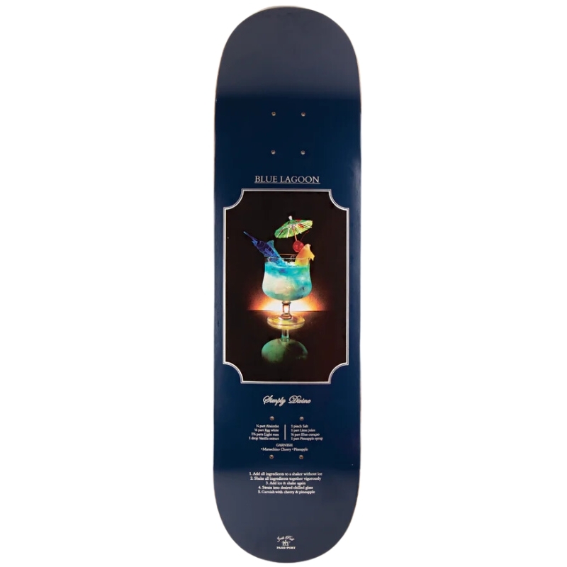 Passport Cocktail Josh Blue Lagoon 8.5 Skateboard Deck