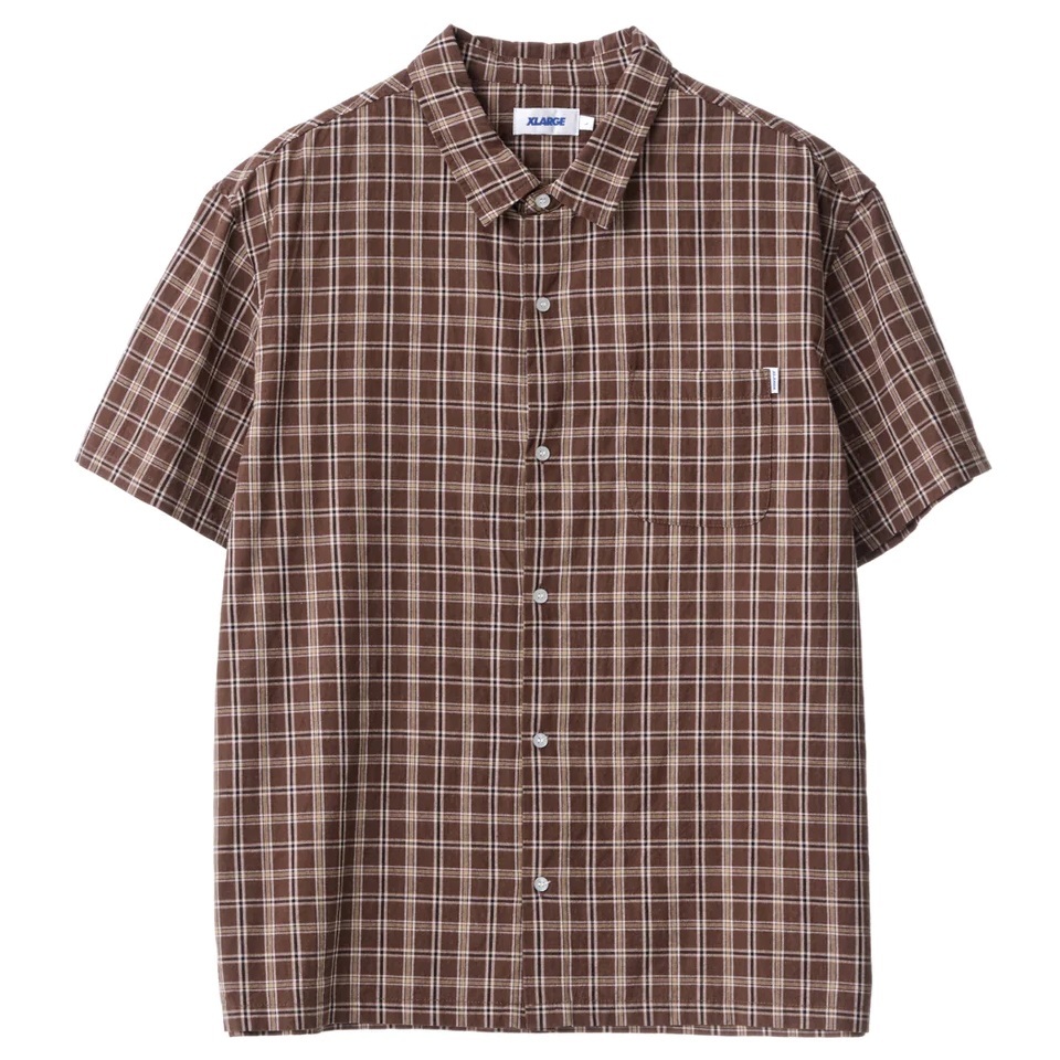 XLarge Ryan Check Chocolate Button Up Shirt