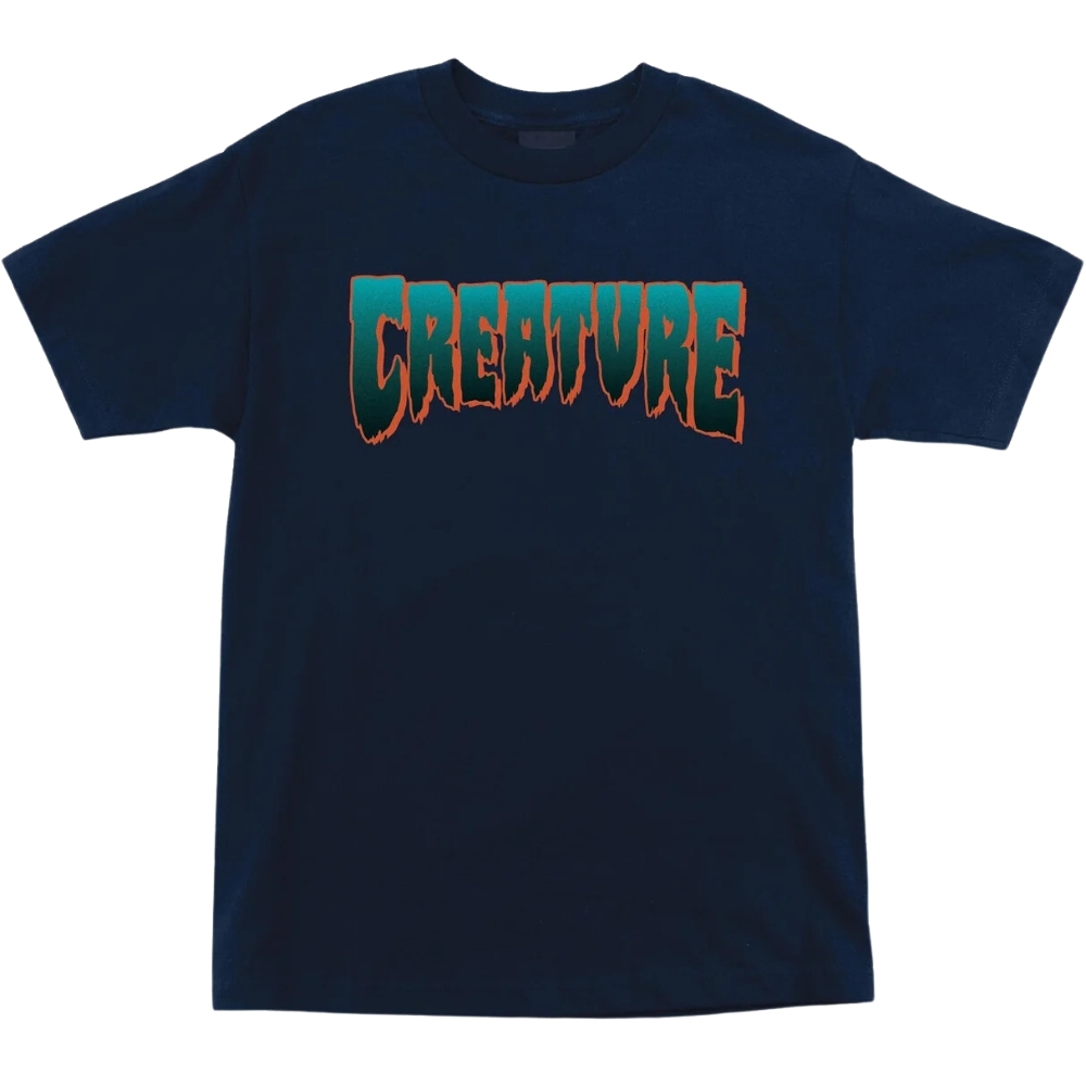 Creature Logo Navy Teal T-Shirt