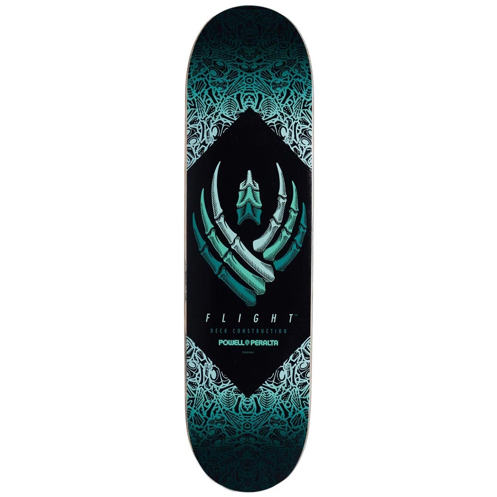 Powell Peralta Flight Bones Teal Shape 248 8.25 Skateboard Deck