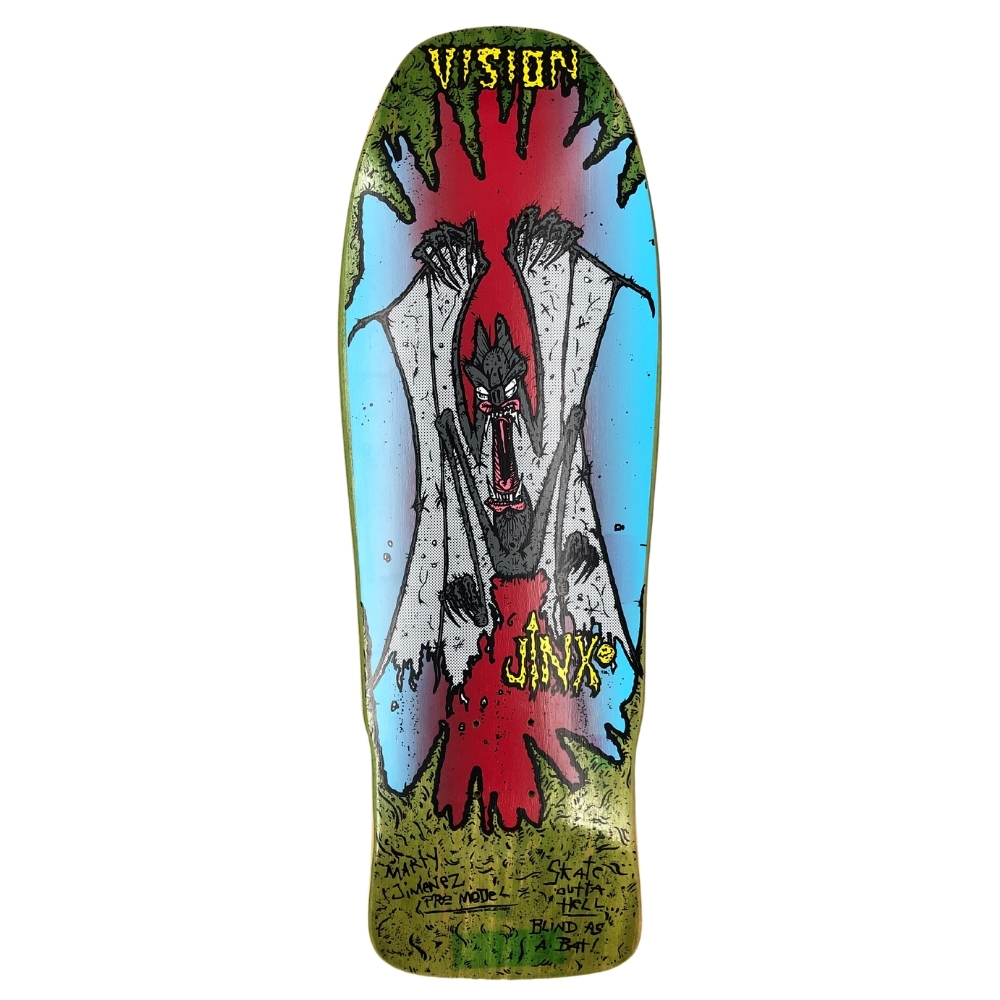 Vision Original Jinx Modern Concave Lime Green Reissue Skateboard Deck ...