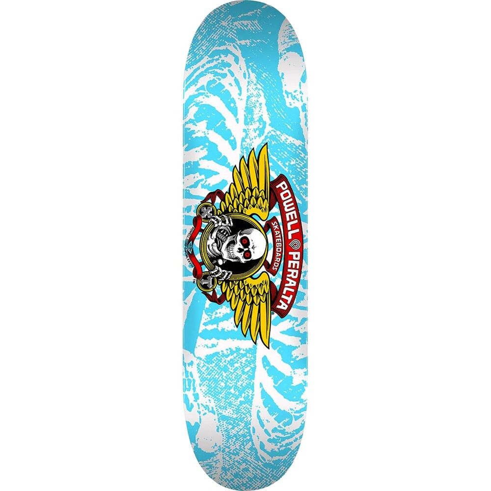 Powell Peralta Winged Ripper White Blue 8.0 Birch Skateboard Deck