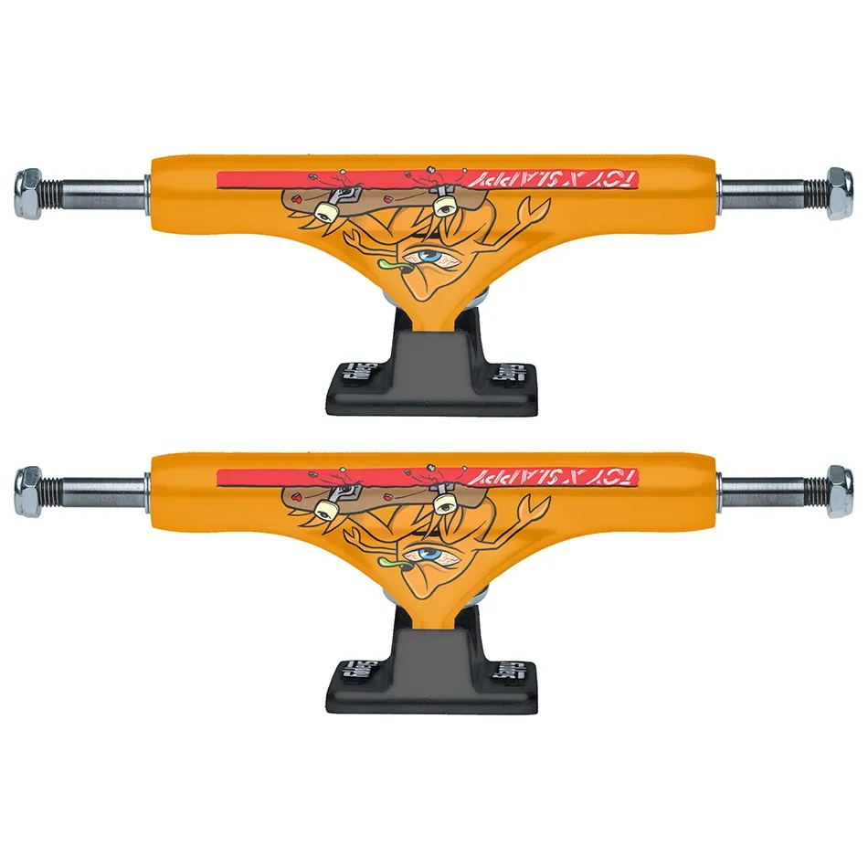 Slappy X Toy Machine Hollow Orange Black Set Of 2 Skateboard Trucks