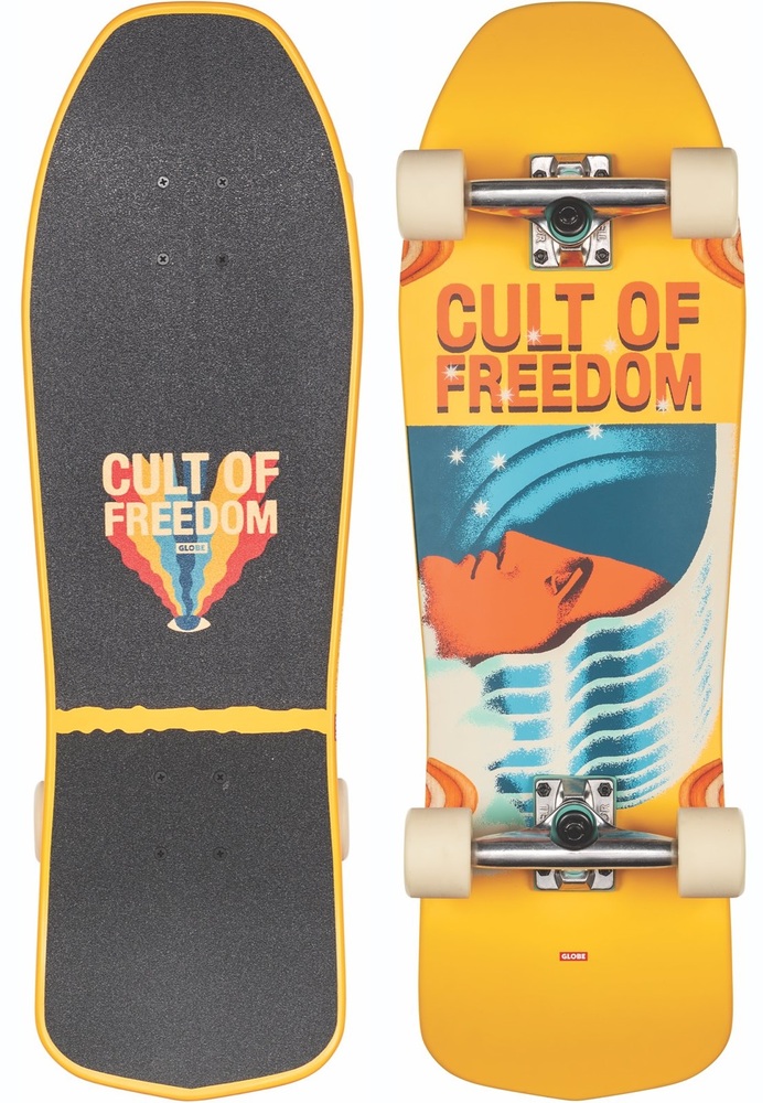 Globe Cruiser Skateboard Complete Blaster Cult Of Freedom Wavehead
