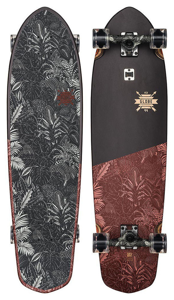 Globe Cruiser Skateboard Complete Blazer XL Black Red Forester