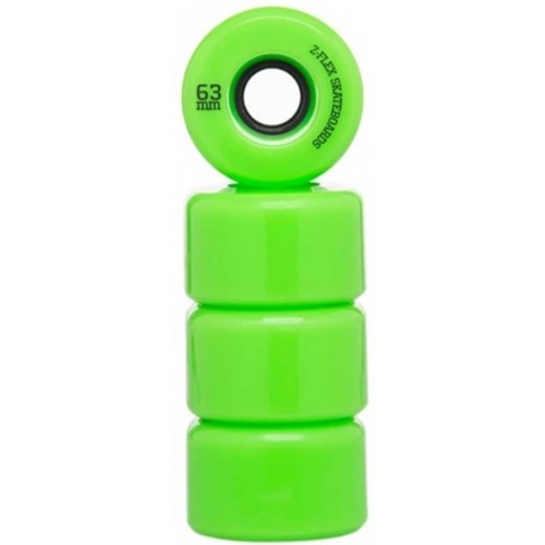 Z-Flex Z-Smooth Skateboard Wheels Solid Green 63mm