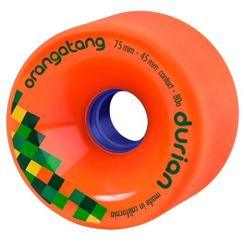 Orangatang Longboard Skateboard Wheels Durian 75mm Orange
